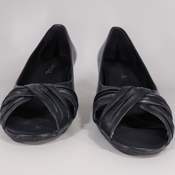 George | Shoes | George Womens Shoes Navy Blue Opened Toe Pump | Poshmark